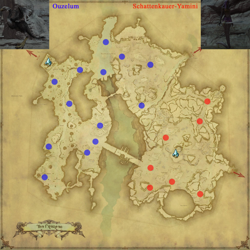 FFXIV: Die Hohe Jagd - Positionen der Ranks · Crystal Universe