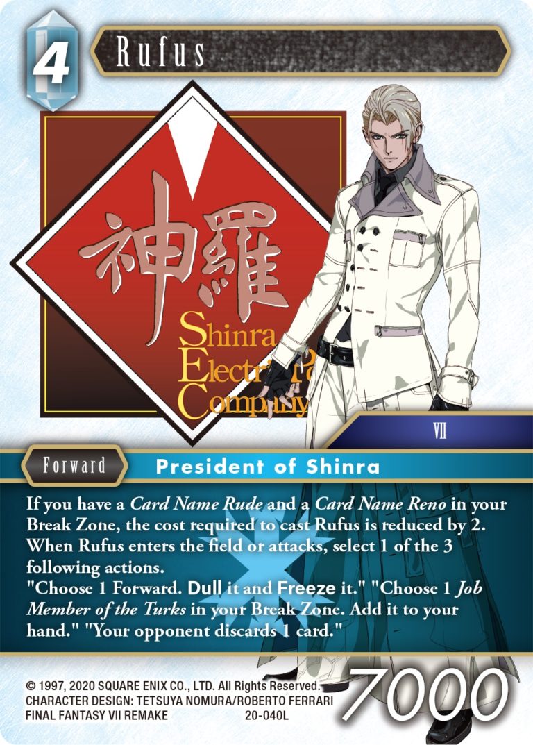 FFTCG: Karte der Woche - Dawn of Heroes: Rufus, Rude, Reno · Crystal ...