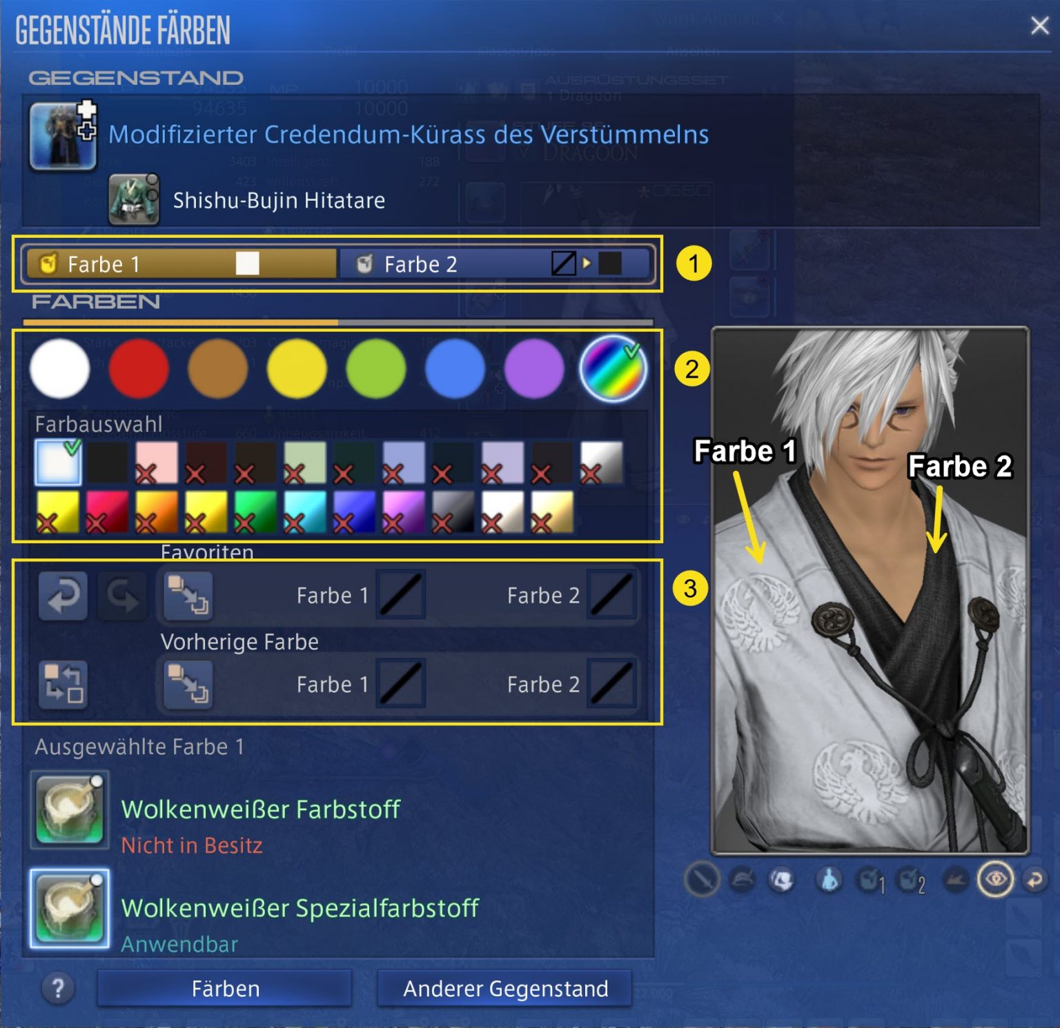 FFXIV: Projektionen & Färben · Crystal Universe